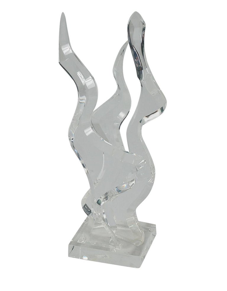 Mid-Century Modern Abstract Table Sculpture in Acrylic Lucite For Sale ...