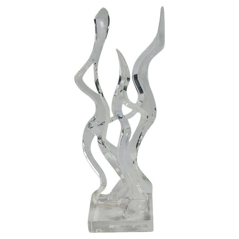 Mid-Century Modern Abstract Table Sculpture in Acrylic Lucite For Sale ...