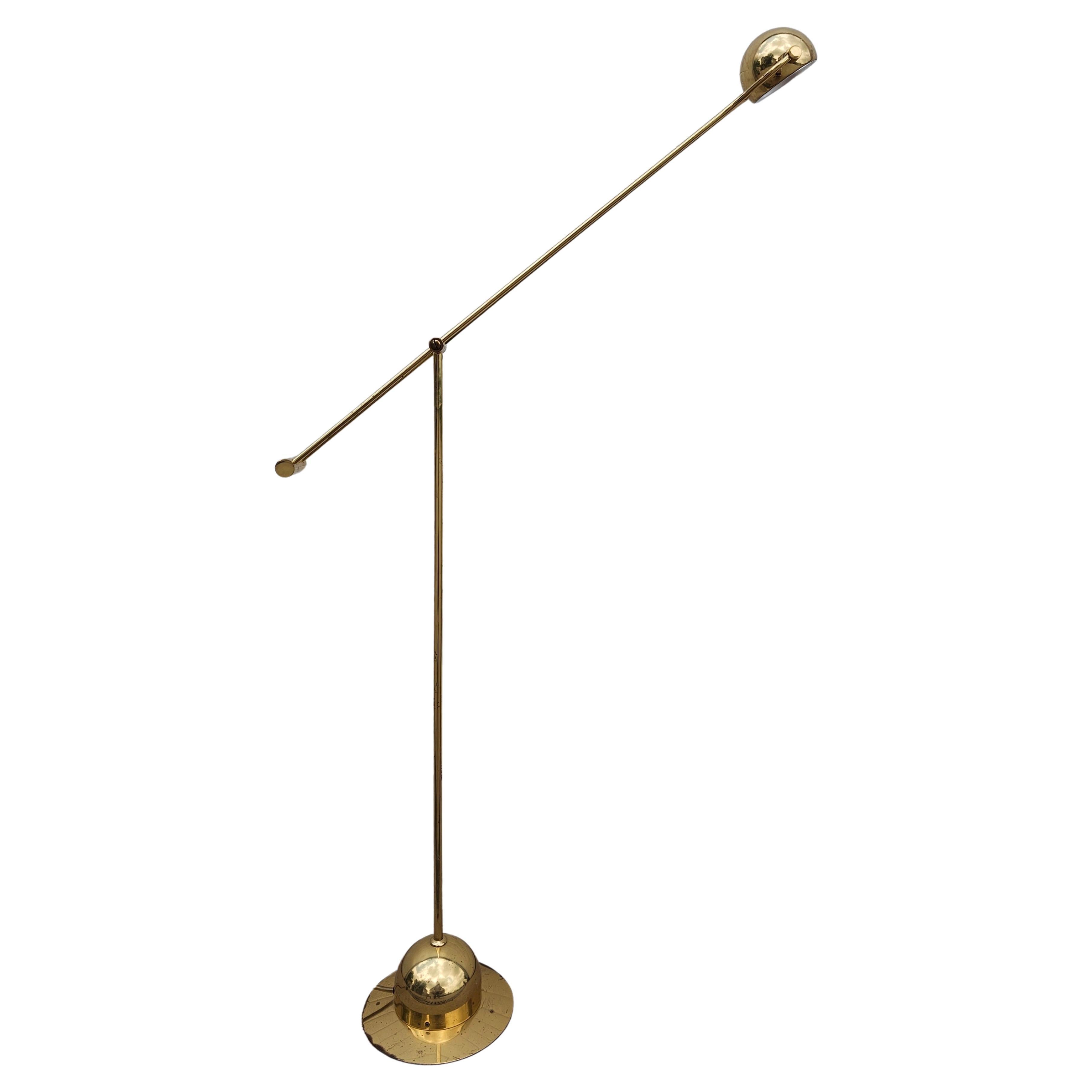 Mid Century Modern Adjustable Brass Floor Lamp with Counterweight ...