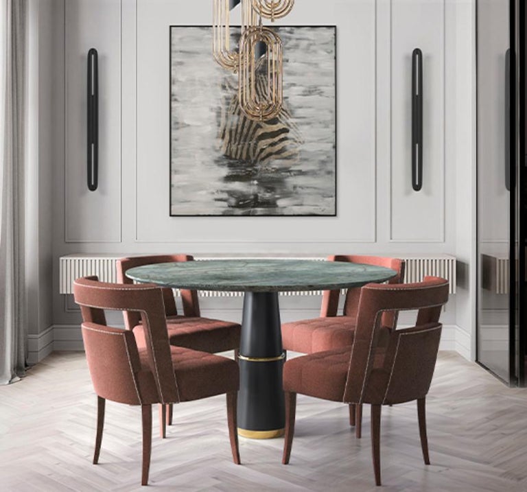 Contemporary Modern Agra 4 Seat Dining Table by Brabbu For Sale at 1stDibs