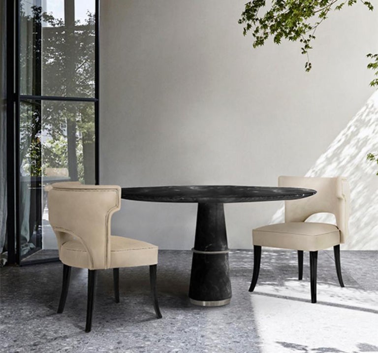 Contemporary Modern Agra 4 Seat Dining Table by Brabbu For Sale at 1stDibs