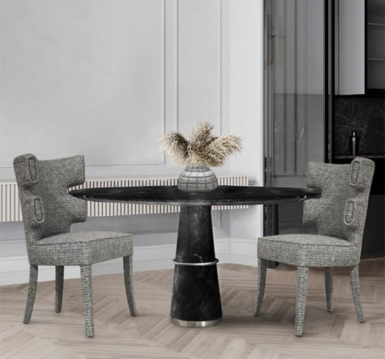 Contemporary Modern Agra 4 Seat Dining Table by Brabbu For Sale at 1stDibs