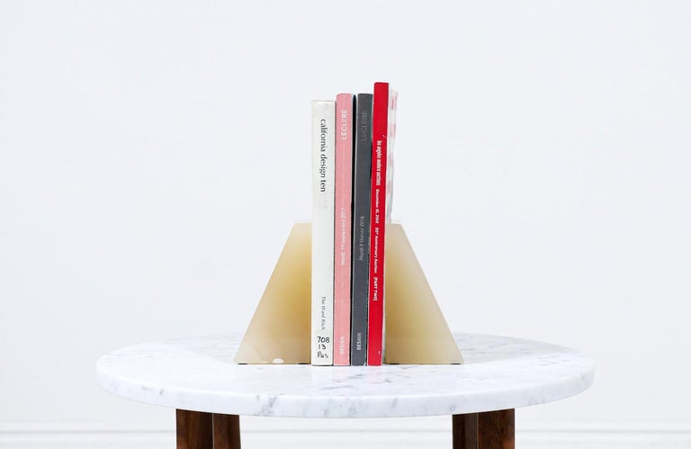 Mid-Century Modern Alabaster Bookends For Sale at 1stDibs