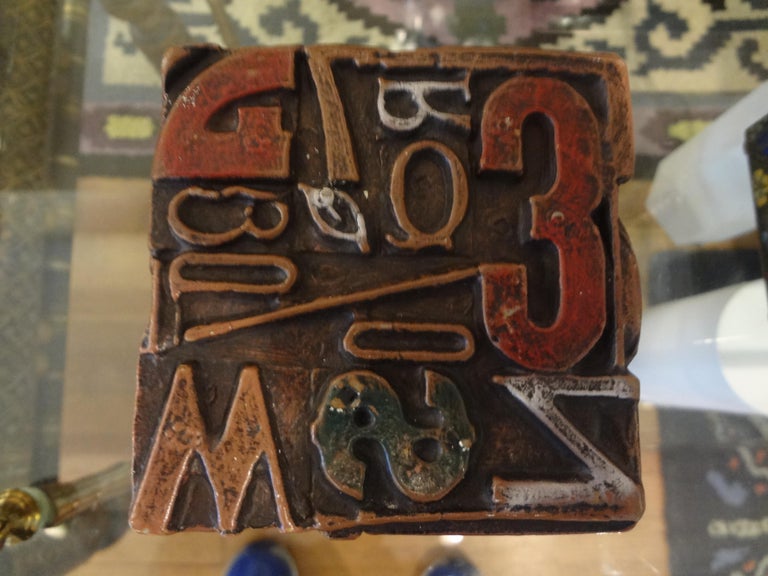 Mid-Century Modern Alpha Cube Sculpture by Sheldon Rose For Sale at 1stDibs