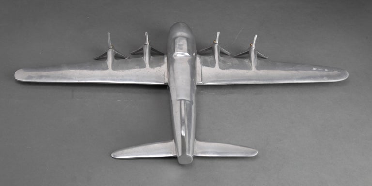 Mid-Century Modern Aluminum Airplane Model at 1stDibs