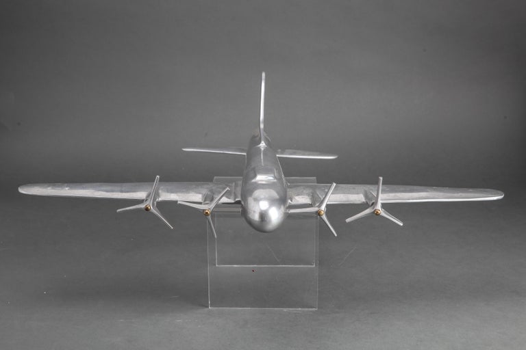 Mid-Century Modern Aluminum Airplane Model at 1stDibs