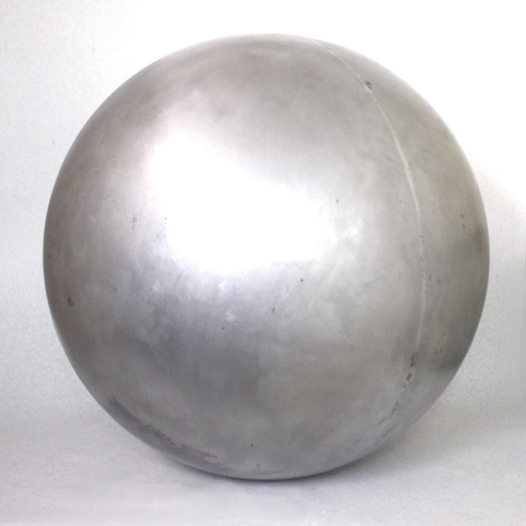 Mid-Century Modern Aluminum Landscape Garden Orb Sphere Ball Sculpture ...
