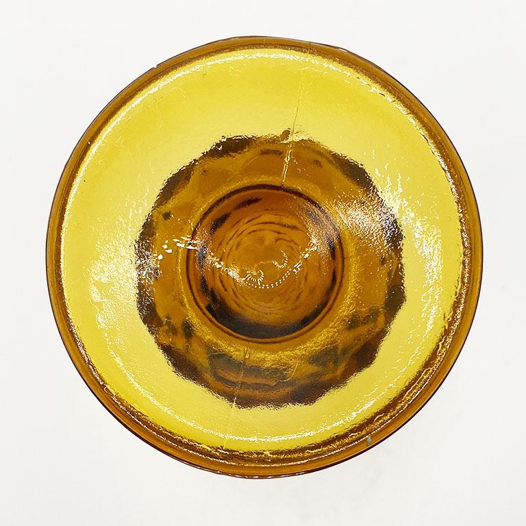 Mid-Century Modern Amber Glass Drinking Glasses in Whitehall Pattern ...