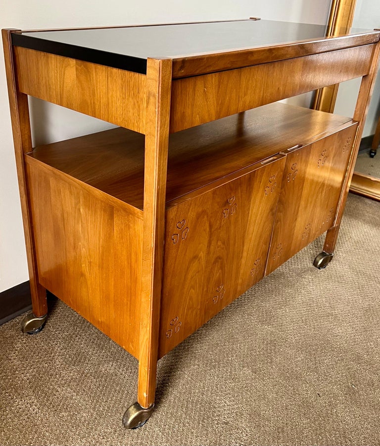 Mid-Century Modern American of Martinsville 1960's Danish Style Rolling ...