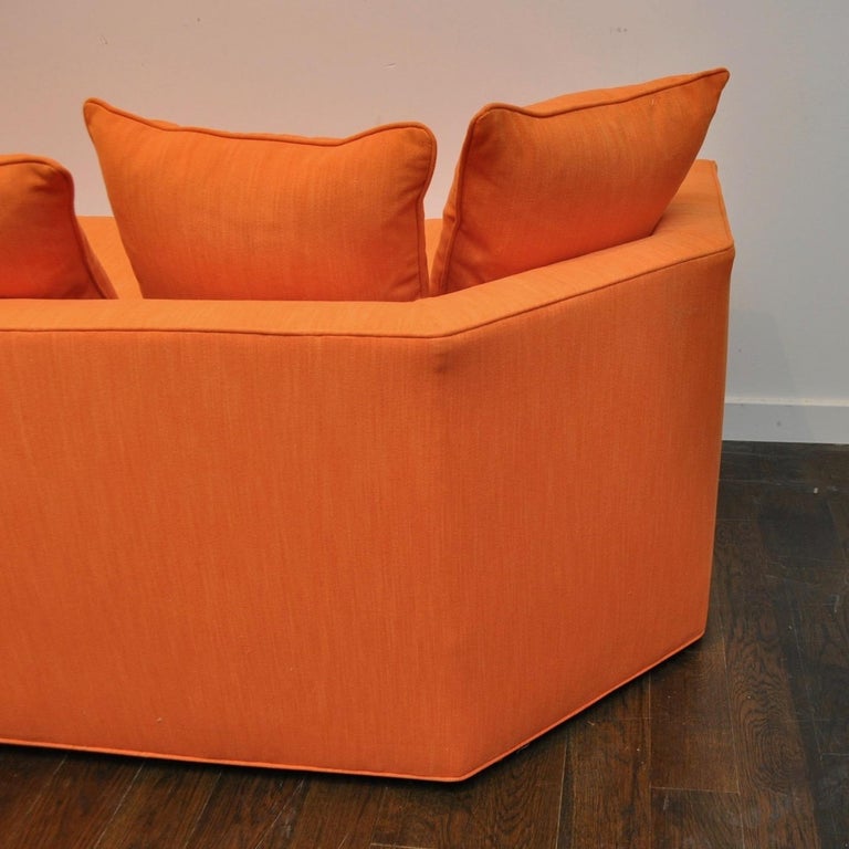 Mid-Century Modern Angled Sofa at 1stDibs