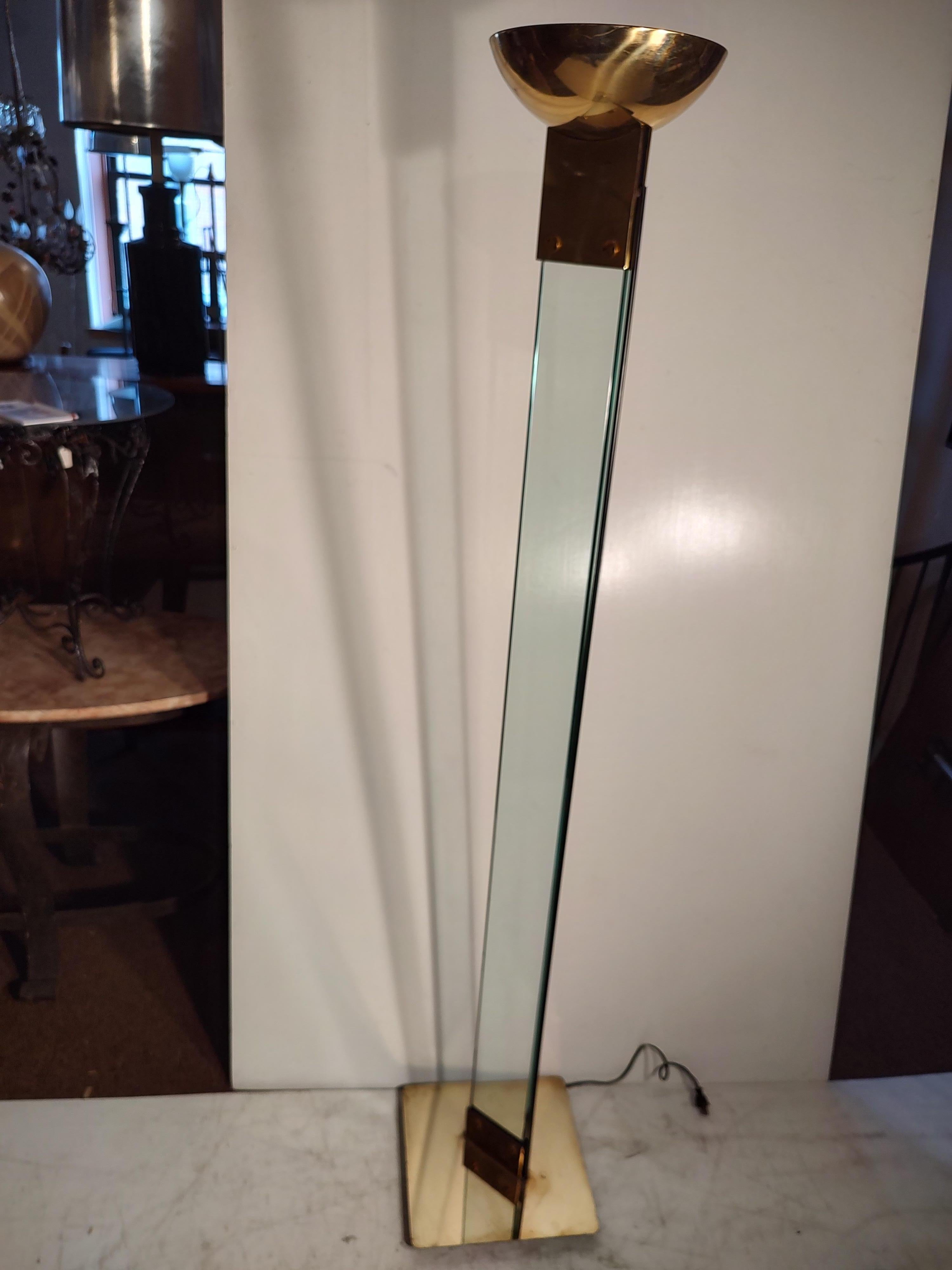 Mid-Century Modern Architectural Glass Floor Lamp by Max Buguara For ...