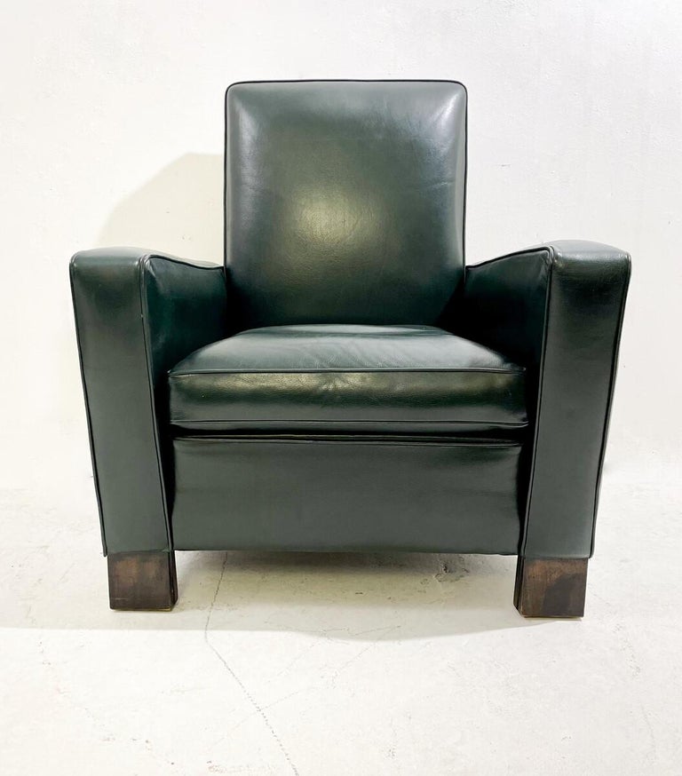 Mid-Century Modern Armchair by Emiel Veranneman, Wood and Leather, 1958 ...