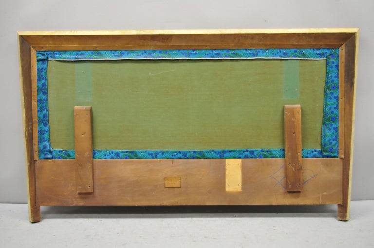 Mid-Century Modern Art Deco Burl Wood Queen Size Birdseye Maple Bed ...