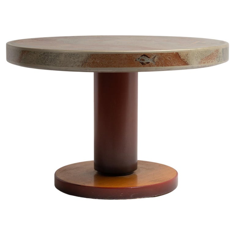 Mid-Century Modern Art Deco Otto Wretling Round Table at 1stDibs