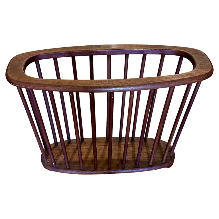 Mid-Century Modern Arthur Umanoff Solid Walnut Magazine Rack For Sale ...