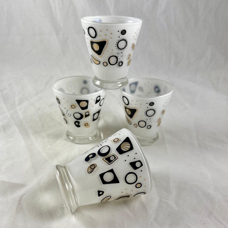Mid-Century Modern Atomic Age Pattern Rocks Glasses, Set of 4 For Sale ...