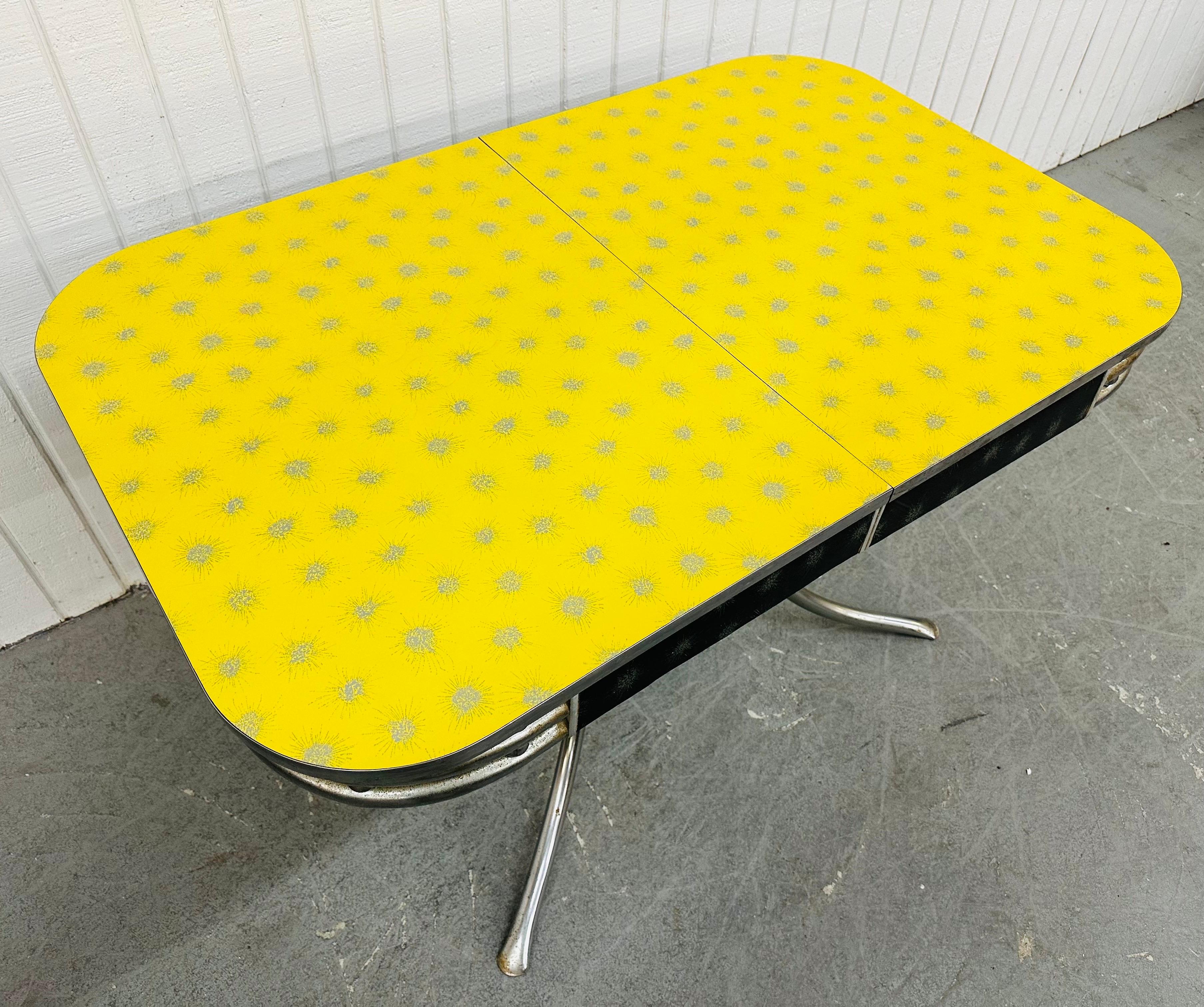 Mid-Century Modern Atomic Chrome Dining Set For Sale at 1stDibs