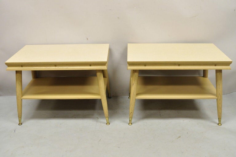 Mid-Century Modern Atomic Era Laminate and Wood Coffee Table Set, 3 Pc ...