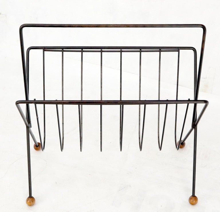 Mid-Century Modern Ball Feet Tony Paul Magazine Rack Stand For Sale at ...