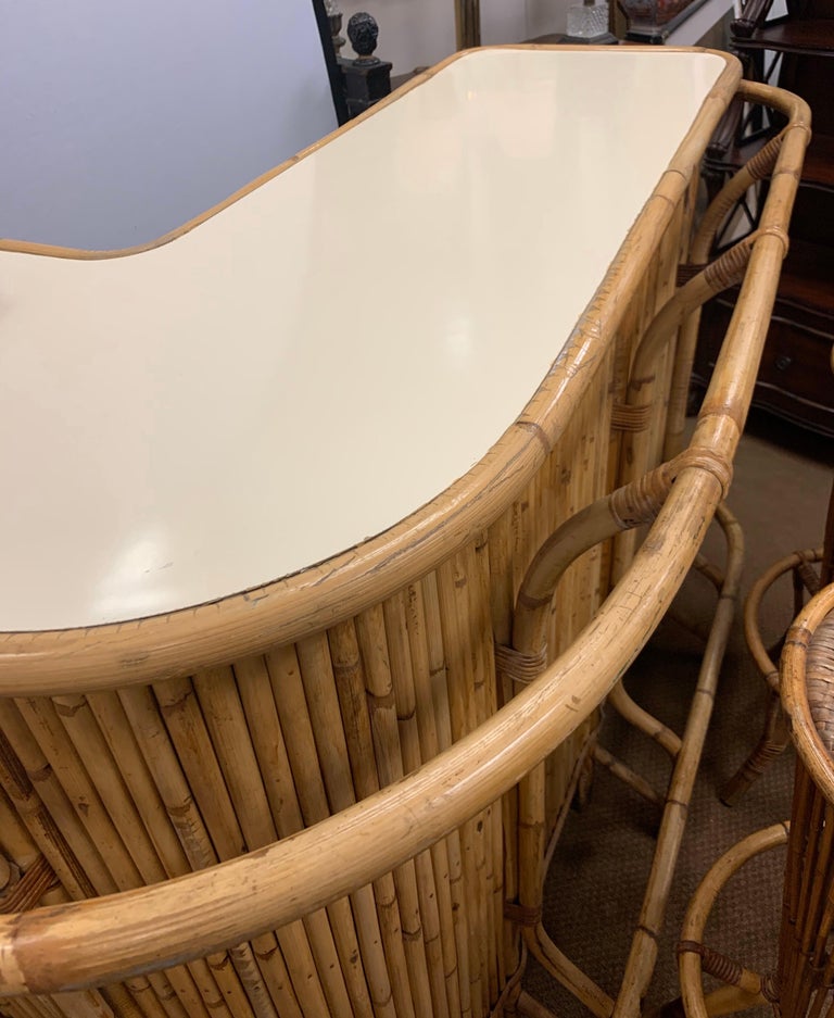 Mid-Century Modern Bamboo Bar Tiki Bar at 1stDibs
