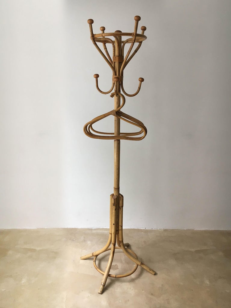 Mid-Century Modern Bamboo Coat Hangers Set of Eleven, Italy 1970s For ...