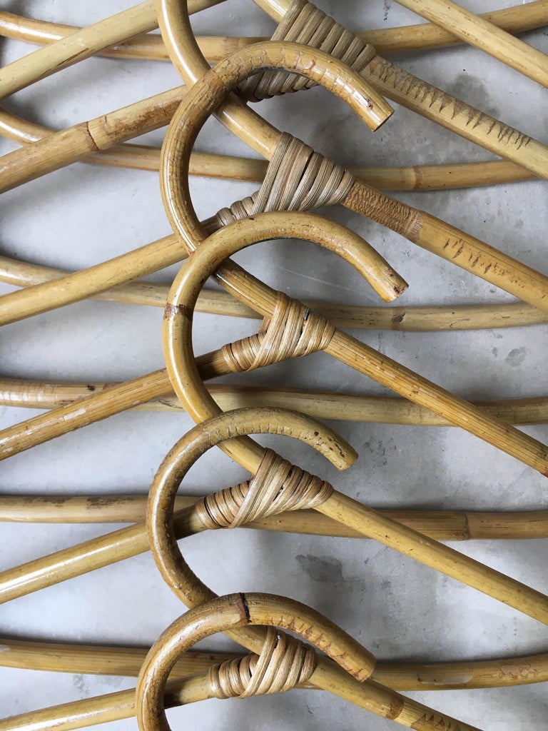 Mid-Century Modern Bamboo Coat Hangers Set of Eleven, Italy 1970s For ...