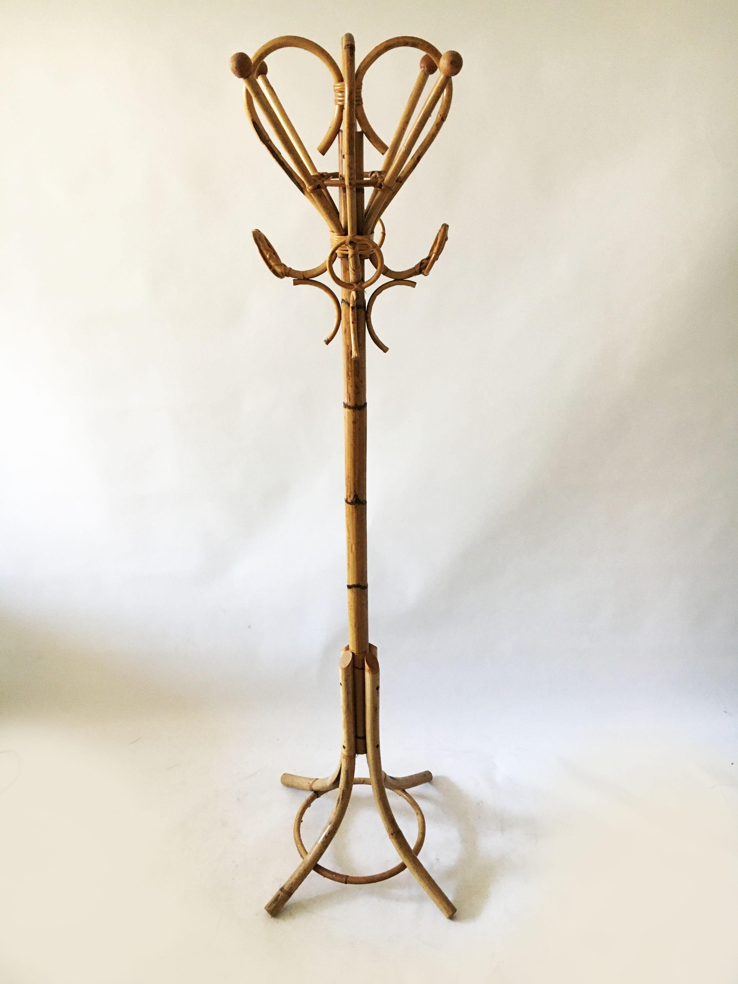 Mid-Century Modern Bamboo Coat Stand, Italy, 1970s For Sale at 1stDibs ...
