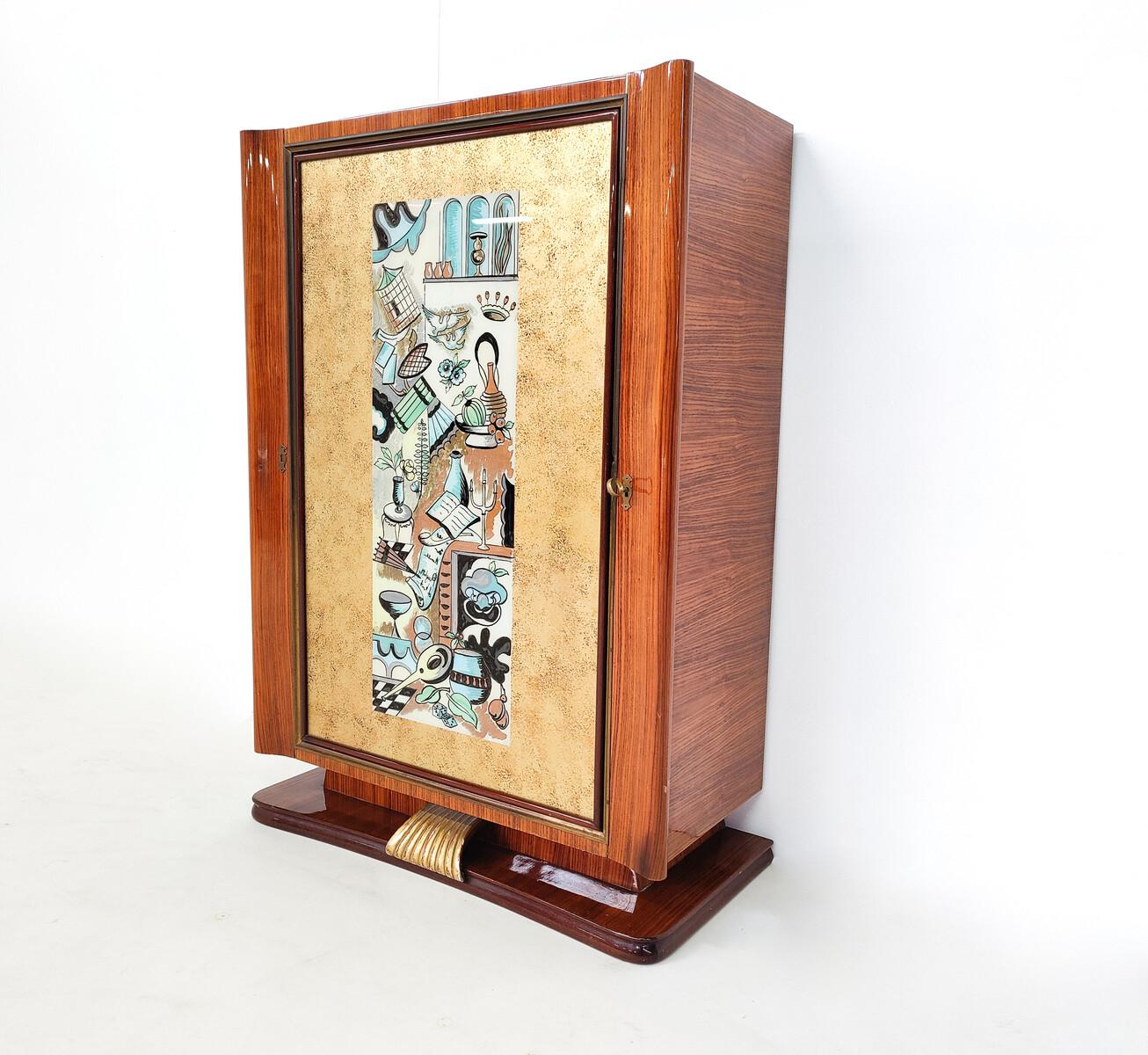 Mid-Century Modern Bar Cabinet by Paolo Buffa, 1950s For Sale at 1stDibs