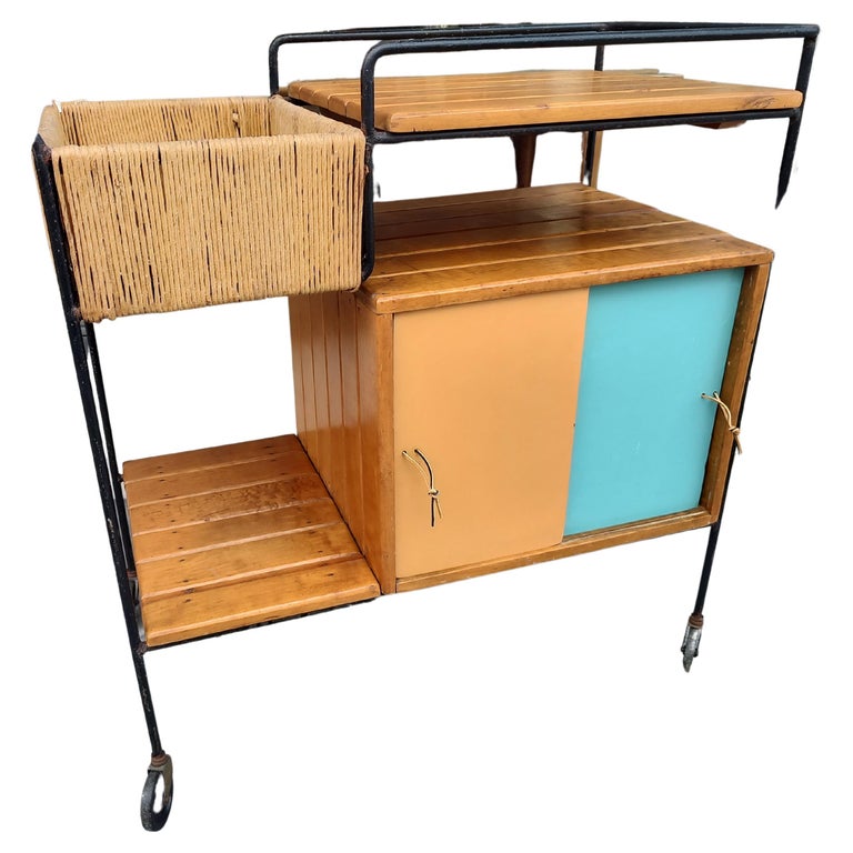 Mid-Century Modern Bar Cart by Arthur Umanoff for Raymor at 1stDibs