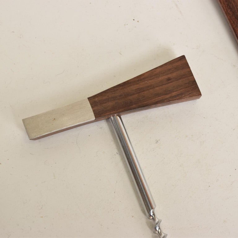 Mid-Century Modern Bar Set Accessories, Rosewood Stainless Japan at ...