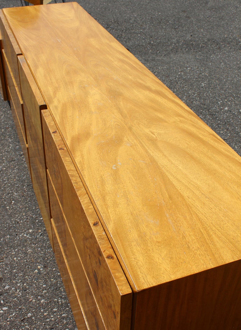 Mid-Century Modern Baughman Burl Wood Bedroom Dresser Nightstands ...