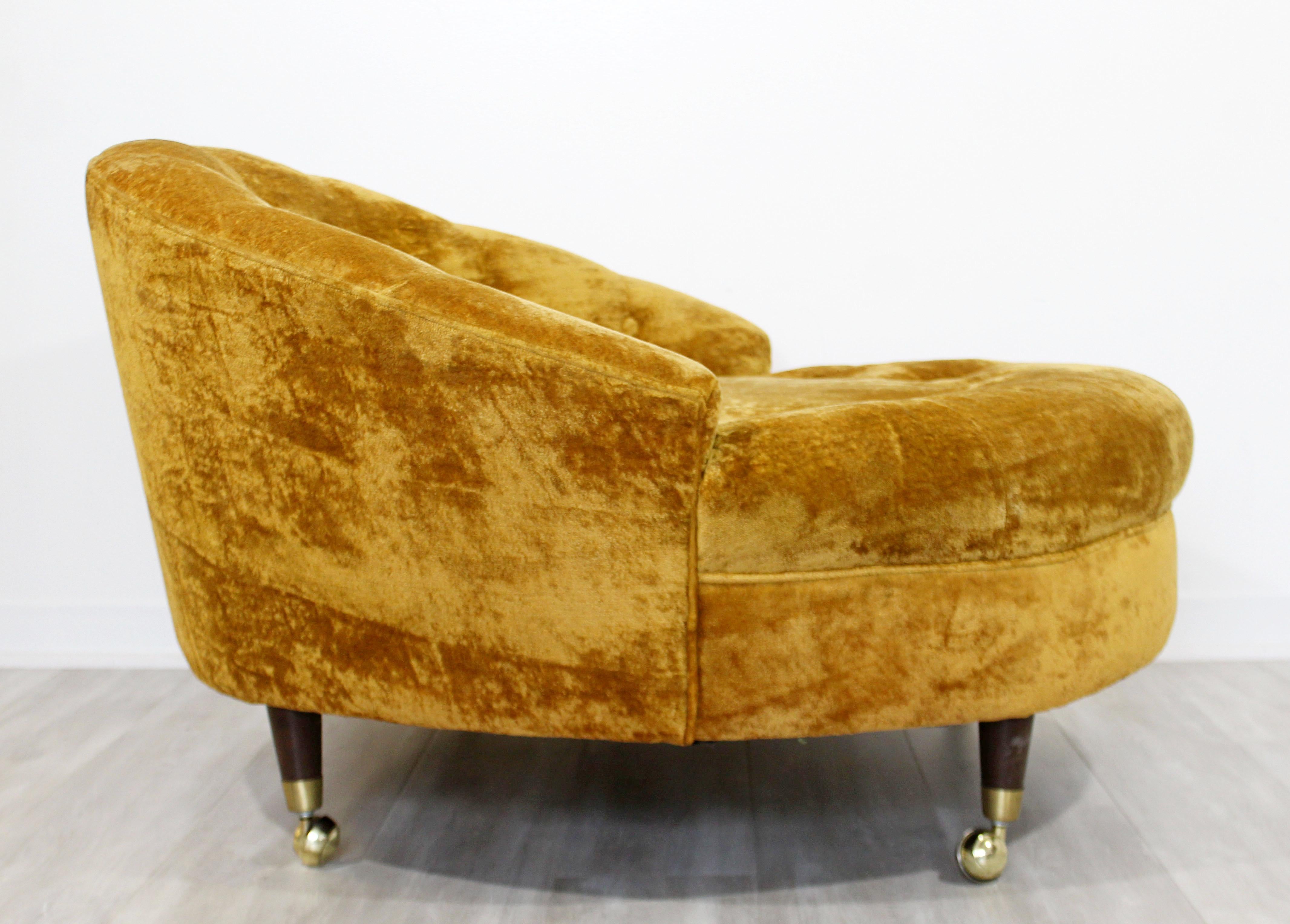 Mid-Century Modern Baughman Castro Convertibles Large Round Lounge ...