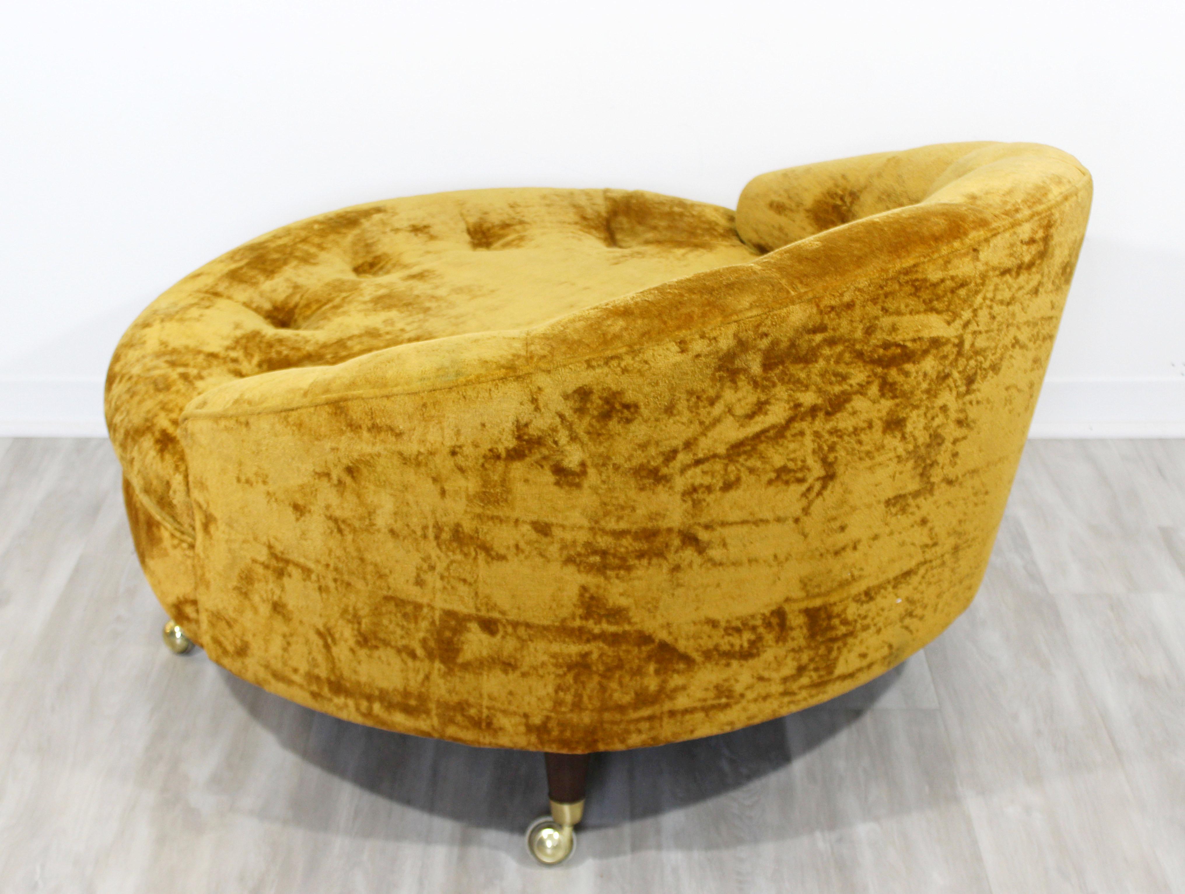Mid-Century Modern Baughman Castro Convertibles Large Round Lounge ...