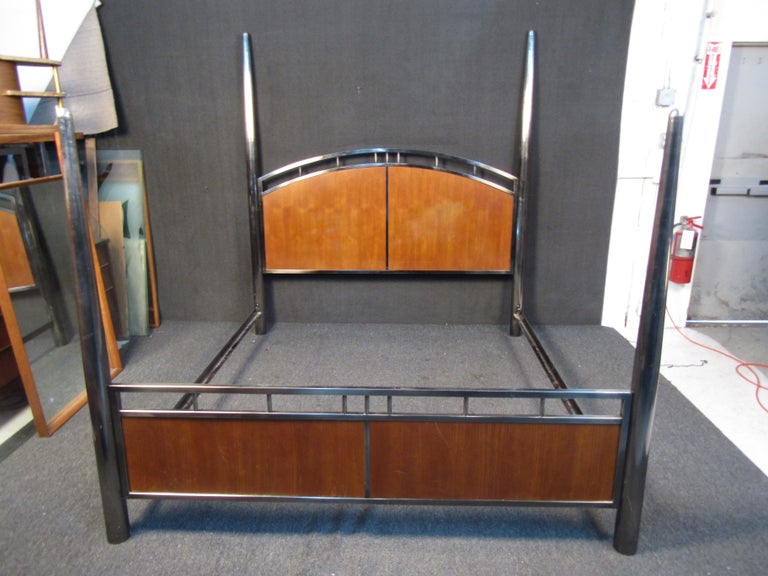 Mid-Century Modern Bed Frame by Mastercraft For Sale at 1stDibs