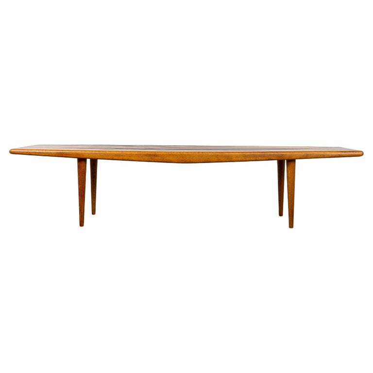 Mid-Century Modern Beech Bench/Coffee Table For Sale at 1stDibs