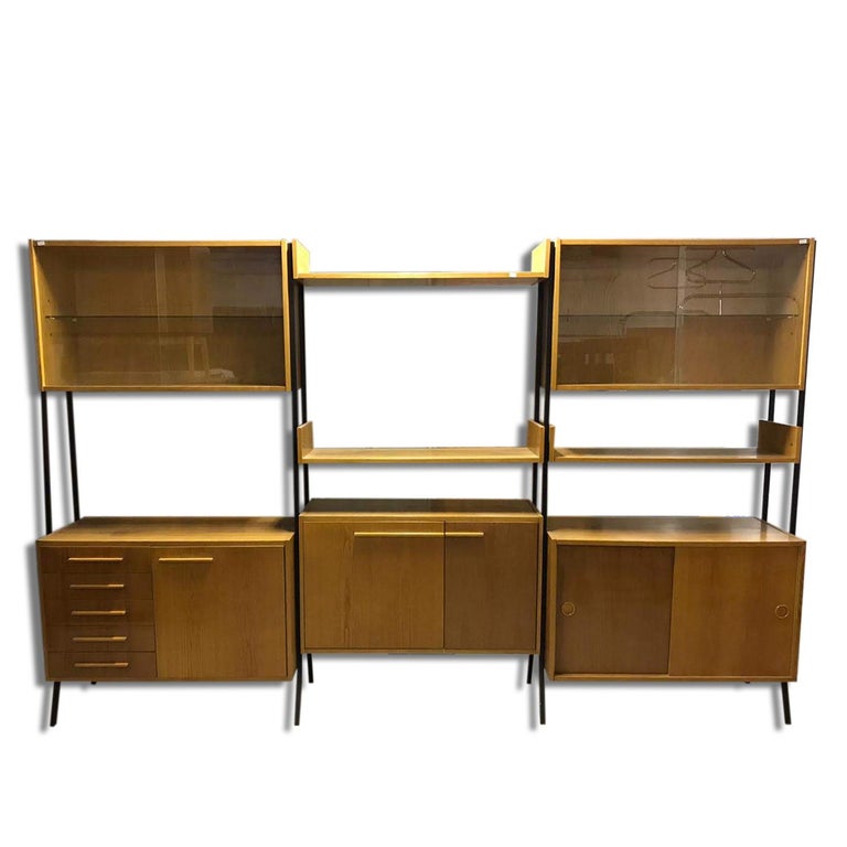 Mid-Century Modern Beech Unit Shelf System by Frantisek Jirák for Tatra ...