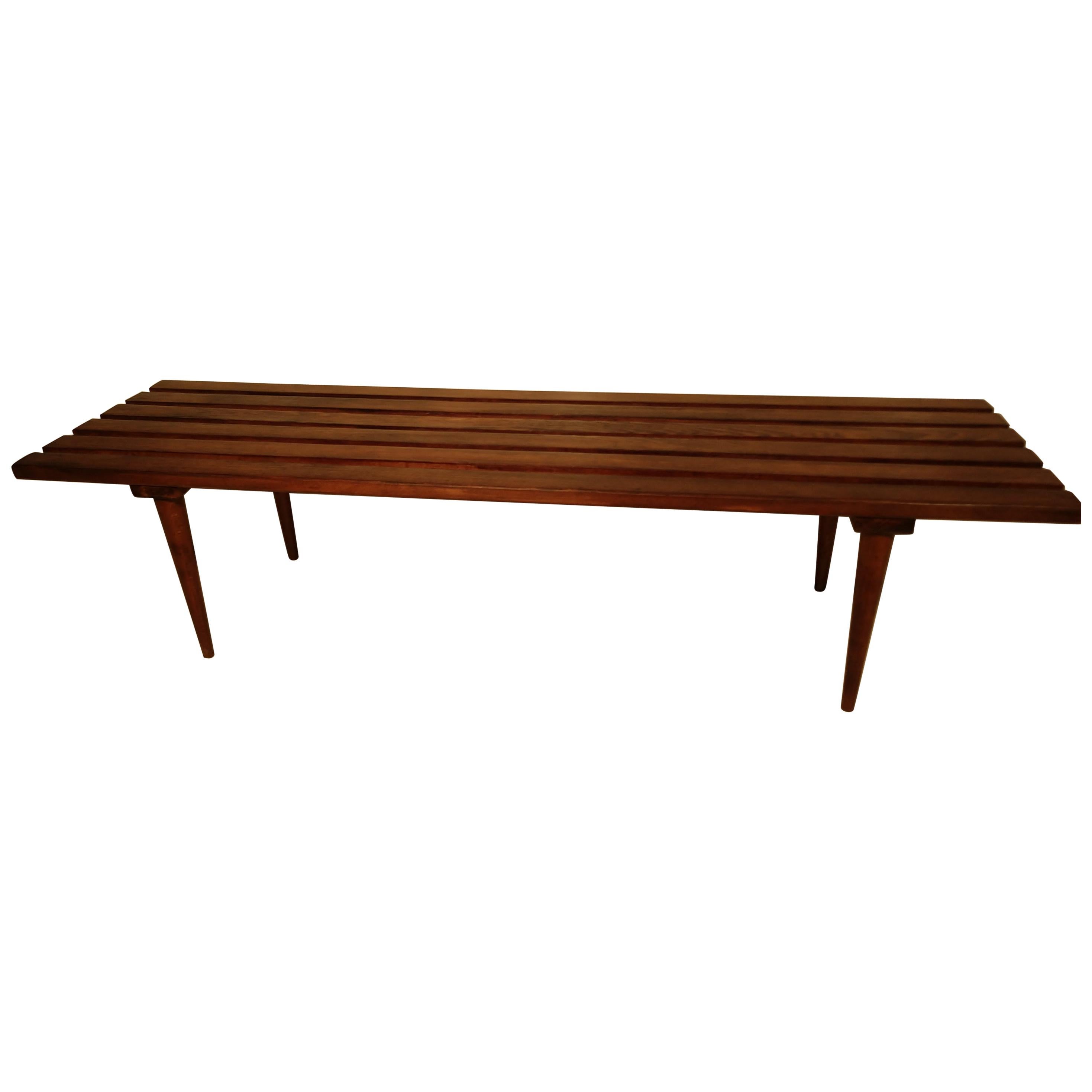 Mid-Century Modern Bench Cocktail Table Style of George Nelson at 1stDibs