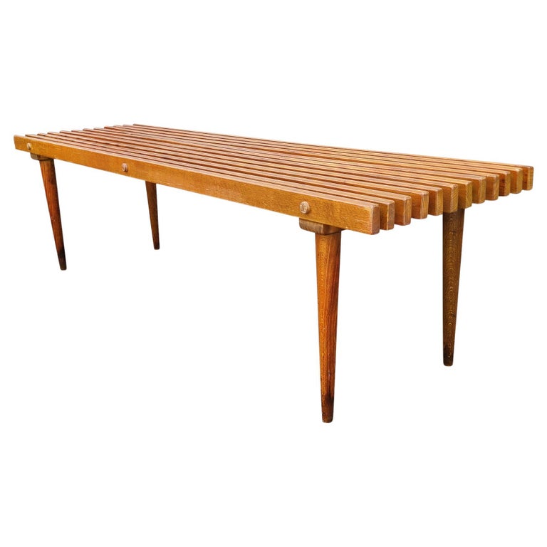 Mid-Century Modern Bench Cocktail Table Style of George Nelson Solid ...