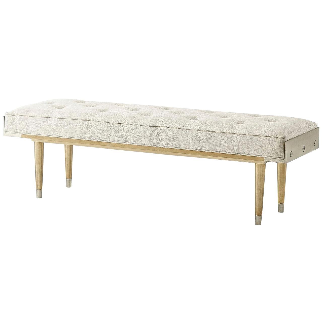 72" Mid Century Modern Upholstered Bench at 1stDibs