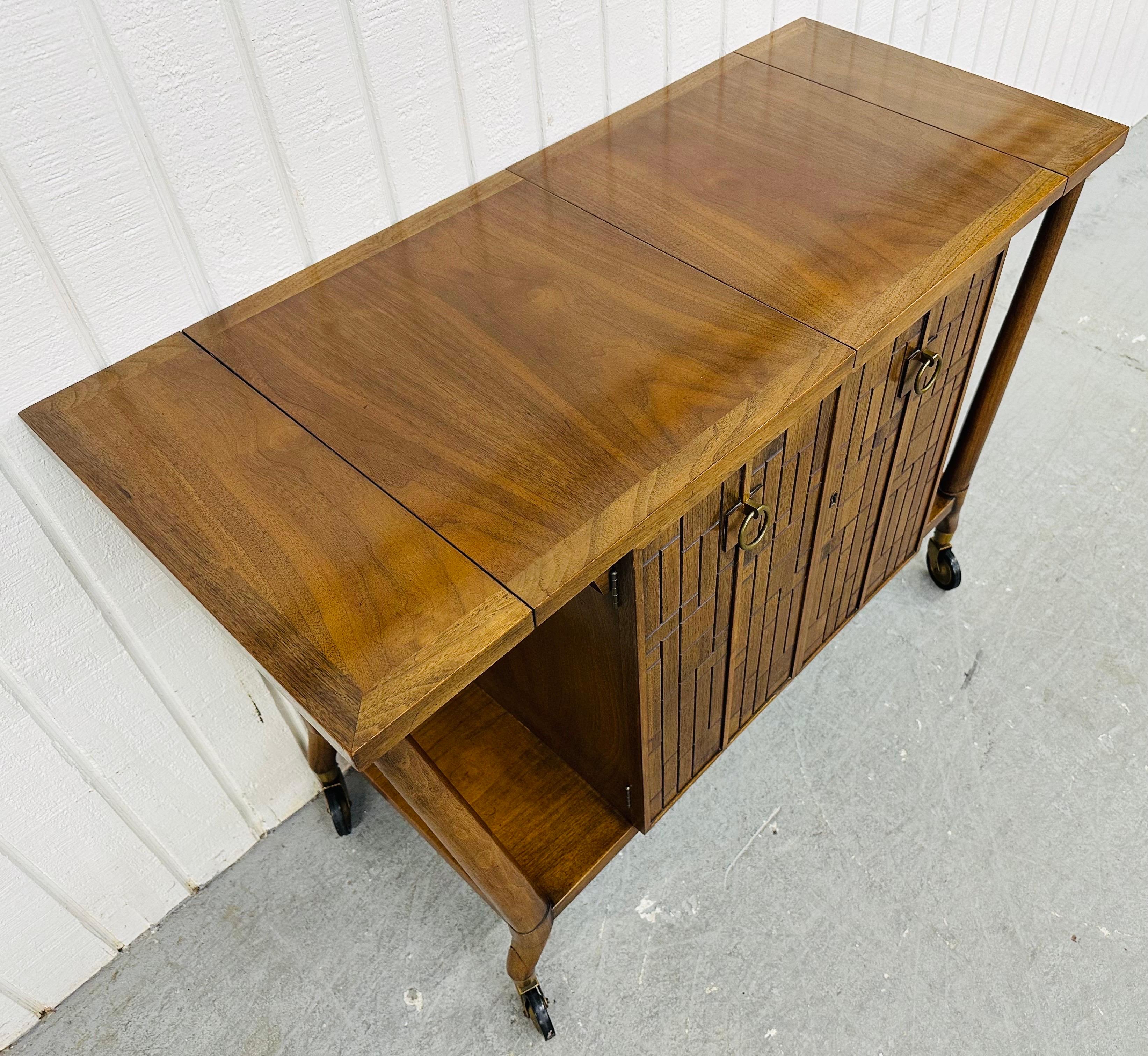 Mid-Century Modern Bert England Brutalist Walnut Bar Cart For Sale at ...