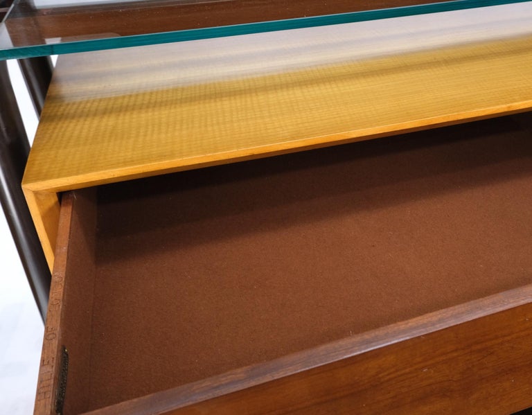 Mid-Century Modern Bi Level Long Credenza Server Dresser Cabinet ...