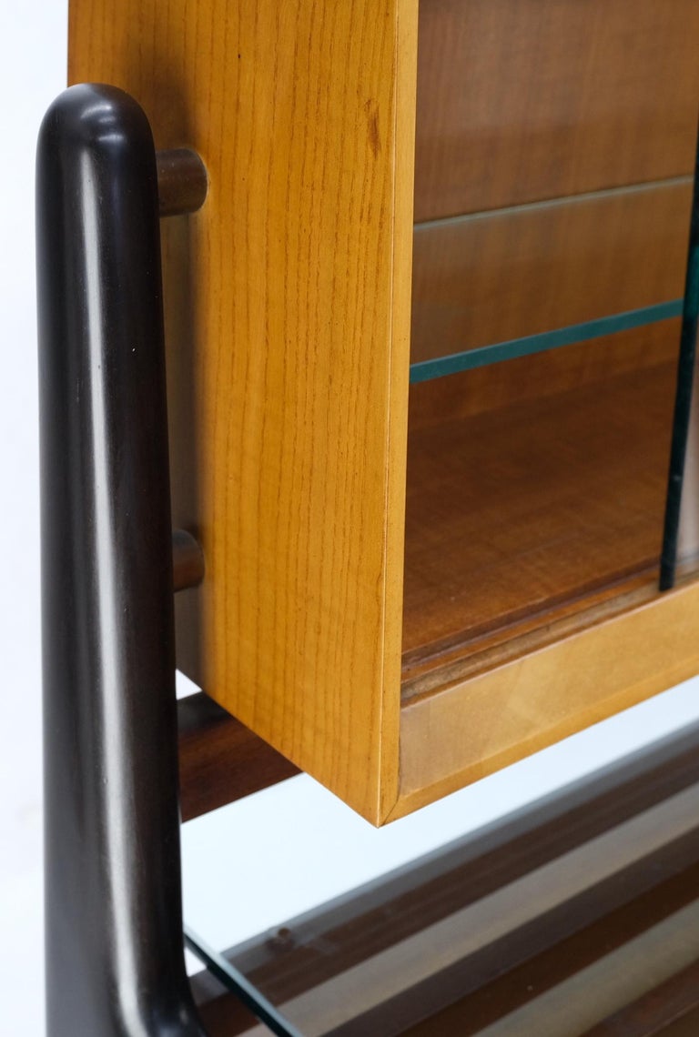 Mid-Century Modern Bi Level Long Credenza Server Dresser Cabinet ...