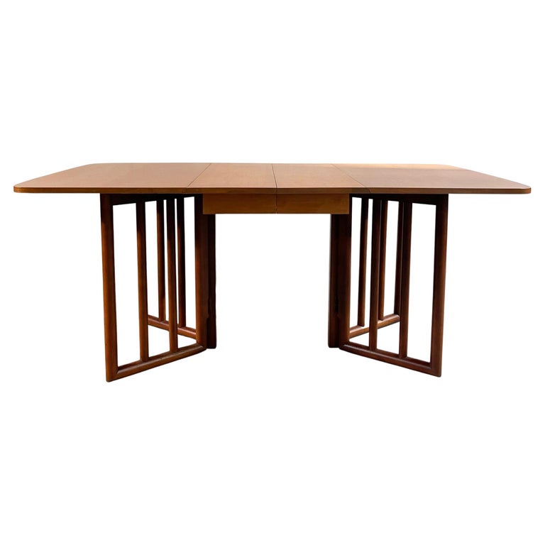 Mid-Century Modern Birch Drop Leaf Dining Table For Sale at 1stDibs