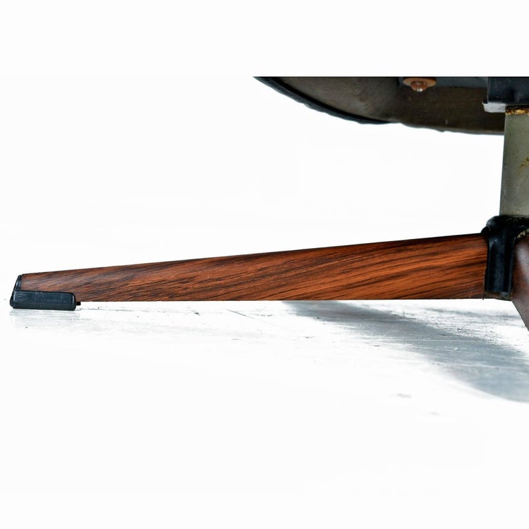 Mid-Century Modern Swivel Pod Chair with Rosewood Base by Burris at ...