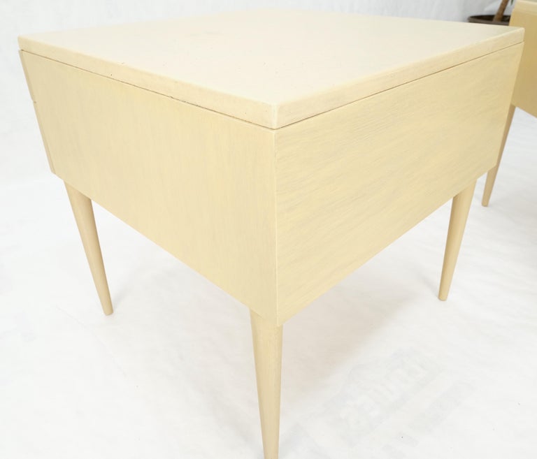 Mid-Century Modern Bleached Walnut Cork Tops Paul Frankl End Side Tables MINT! For Sale at 1stDibs