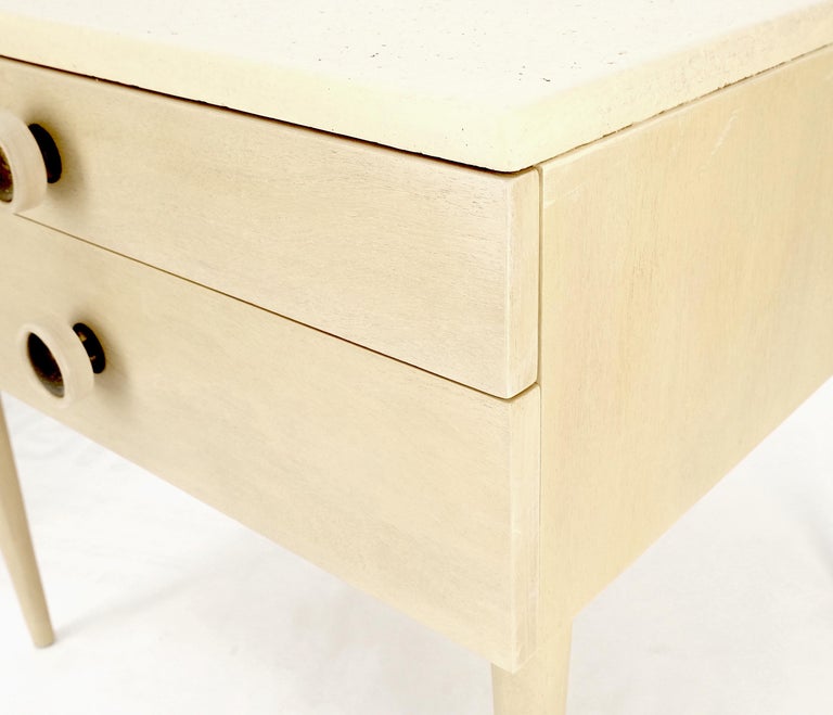 Mid-Century Modern Bleached Walnut Cork Tops Paul Frankl End Side ...