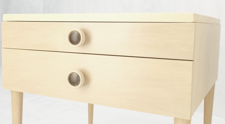 Mid-Century Modern Bleached Walnut Cork Tops Paul Frankl End Side Tables MINT! For Sale at 1stDibs