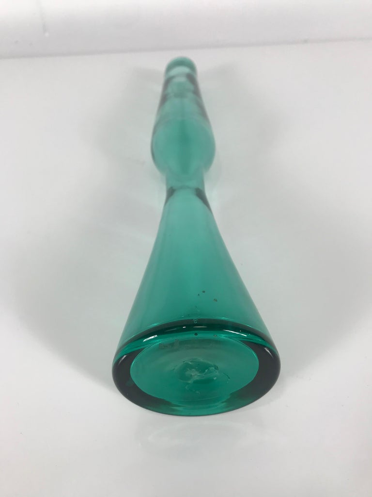 Mid-Century Modern Blenko Art Glass "Rocket" Vase, Wayne Husted at 1stDibs