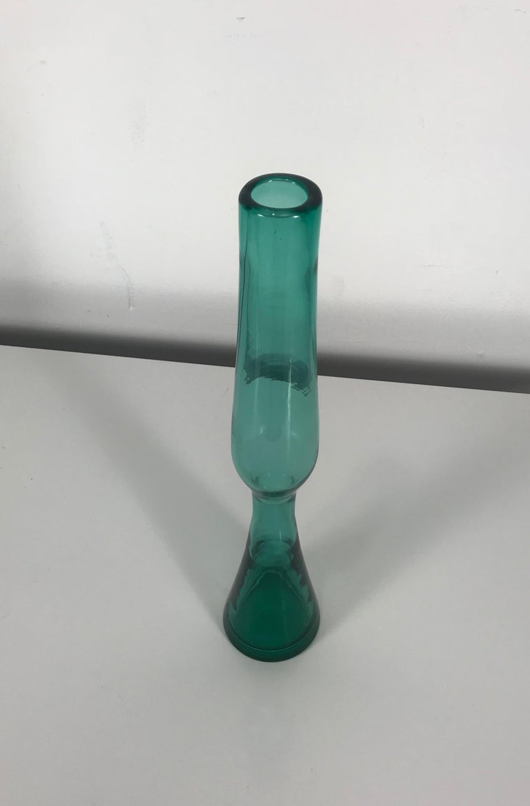Mid-Century Modern Blenko Art Glass "Rocket" Vase, Wayne Husted at 1stDibs