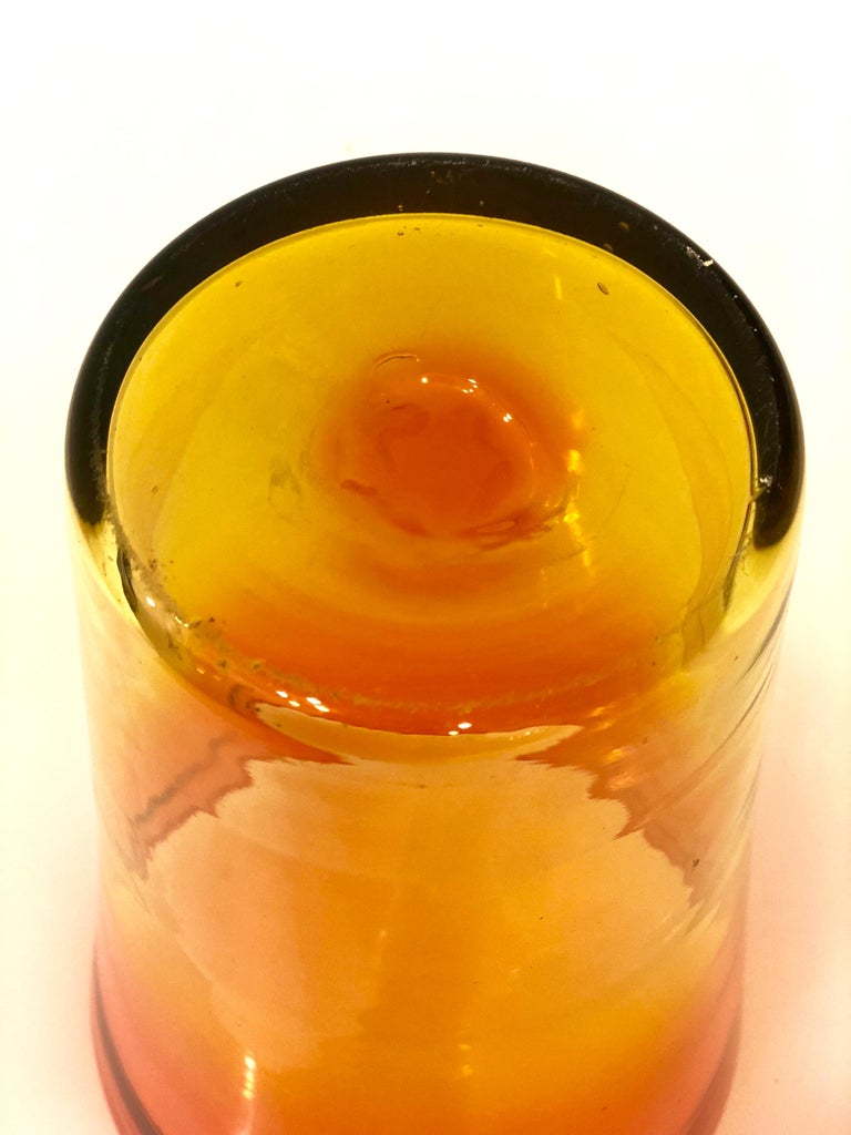 Mid-Century Modern Blenko Glass Amberina Vase at 1stDibs